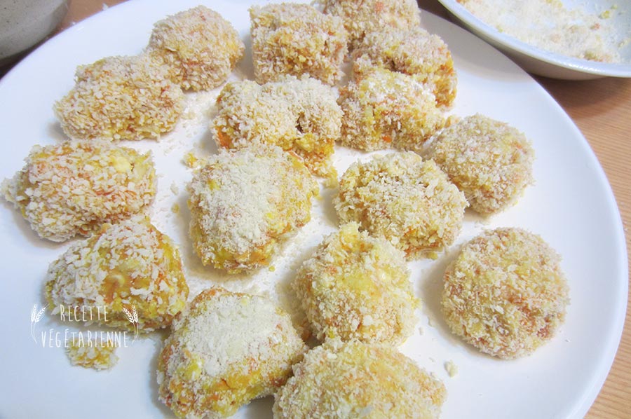 Nuggets végétales au tofu et carottes - Recette Végétarienne
